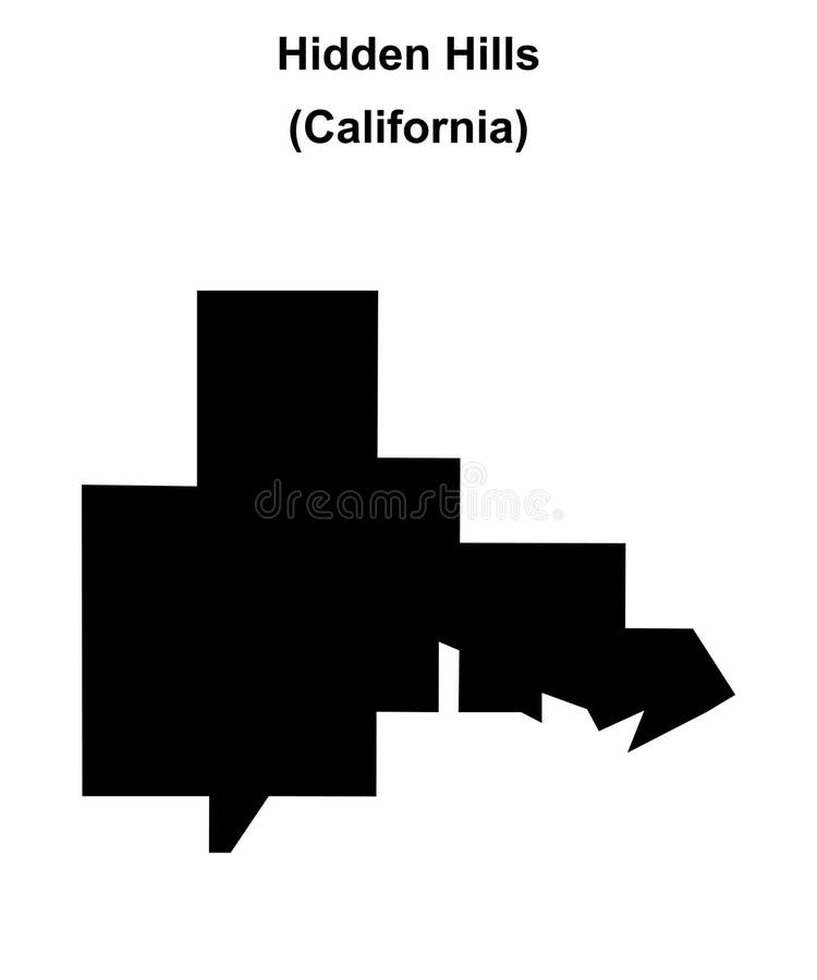 Hidden Hills outline map stock illustration. Illustration of icon ...