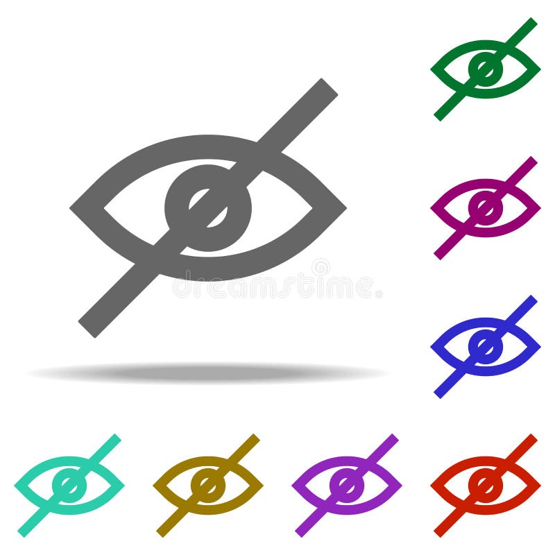 Hidden Invisible Icon. Elements of Web in Multi Color Style Icons Stock ...