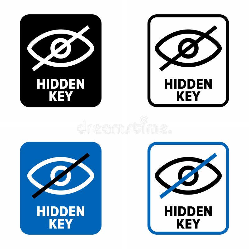 Hidden Key Technology System Information Sign Stock Vector ...