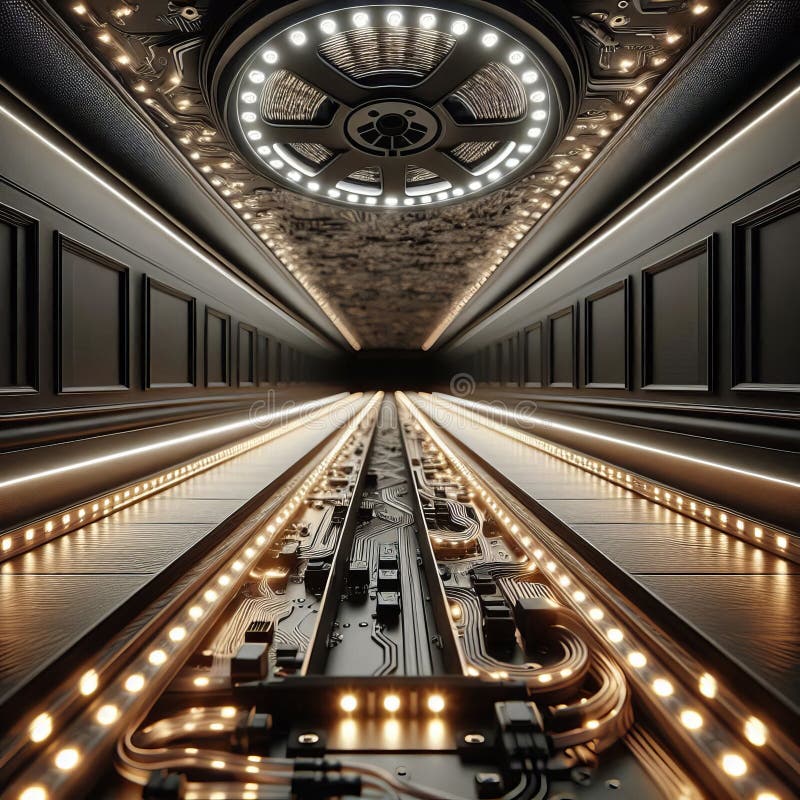 Hidden LED Strip a Strip of LED Lights Concealed within a Wall Stock ...