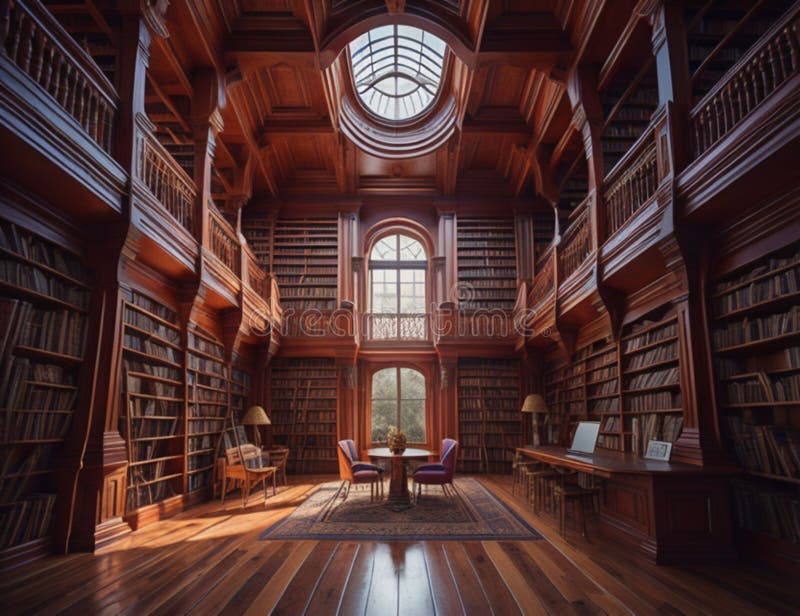 Hidden Library,ai Generative Stock Illustration - Illustration of ...