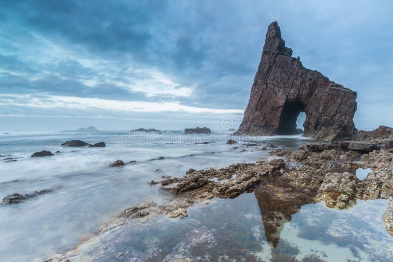 Hidden Magic Monolith in Cadavedo Stock Image - Image of coast, magic ...