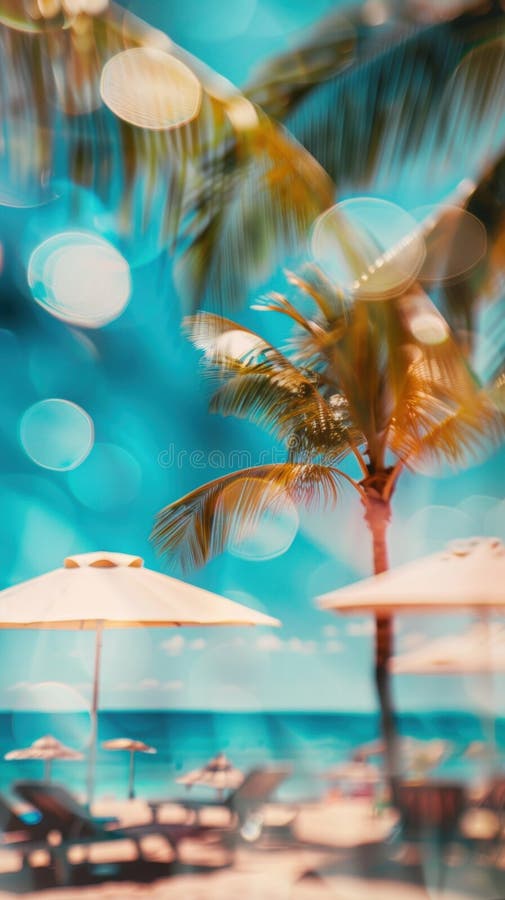 Hidden Mental Load Visualised in Soft Blurred Beach Setting Stock Photo ...