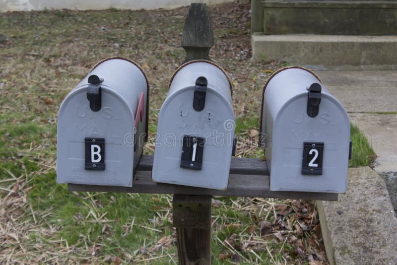 Hidden Message in Mail Boxes Stock Photo - Image of color, outdoor ...
