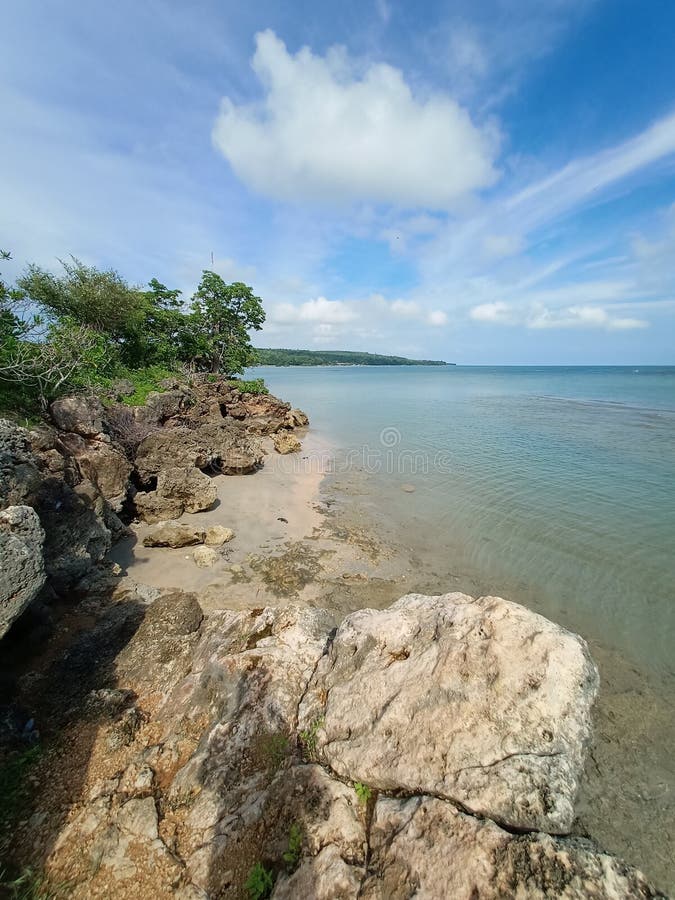 Hidden Paradise Beach in Madura Island Stock Image - Image of beach ...