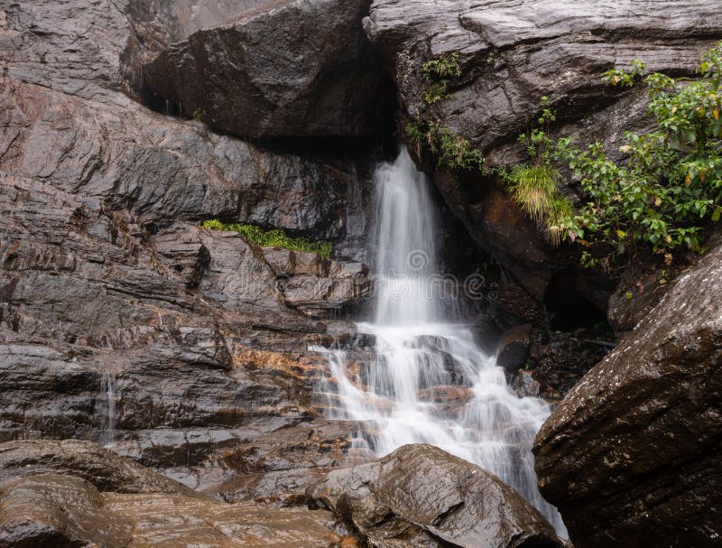 Hidden Part of Lover S Leaf Waterfall, Nuwaraeliya Stock Image - Image ...