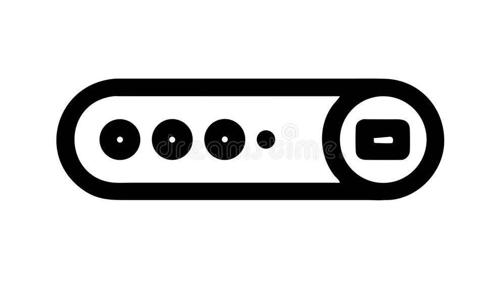 Hidden Password Dots Entry Outline Icon Vector Design Generative Ai Stock Vector Illustration