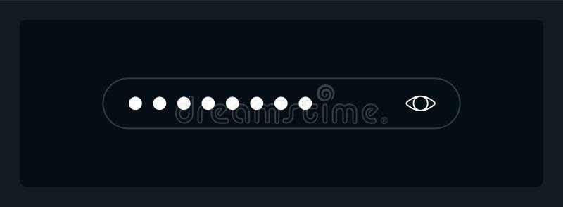 Hidden Password UI Element Template Stock Vector - Illustration of business, flat: 264479134