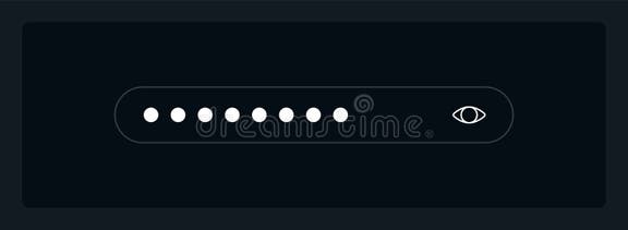 Hidden Password UI Element Template Stock Vector - Illustration of ...