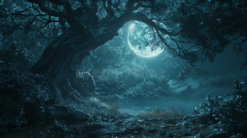 A Hidden Path Emerges Under the Silver Moon S Glow through a ...