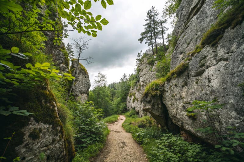 Hidden Path in the Slovak Paradise Stock Illustration - Illustration of ...