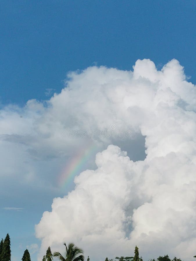 Hidden rainbow in the sky stock photo. Image of plain - 367283126