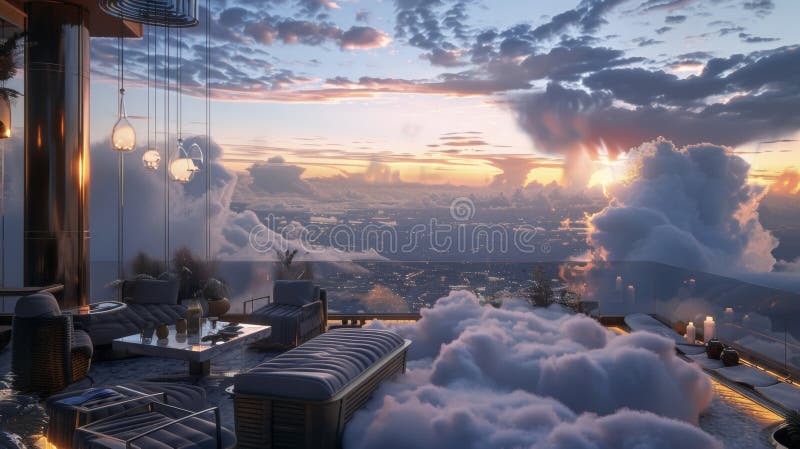 A Hidden Rooftop Gem Nestled in the Clouds Offering a Cozy and Intimate ...