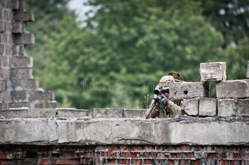 Hidden sniper stock image. Image of forces, invisible - 38833425