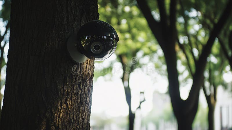 A Hidden Surveillance Camera Embedded in an Artificial Tree Discreetly ...