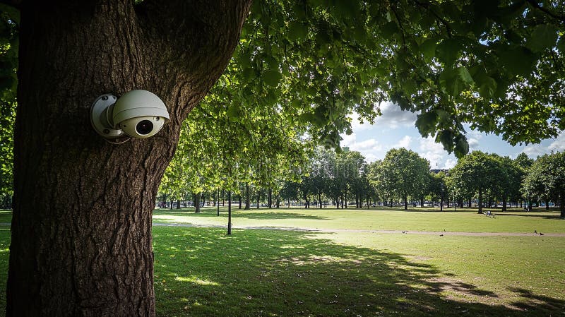 A Hidden Surveillance Camera Embedded in an Artificial Tree Discreetly ...