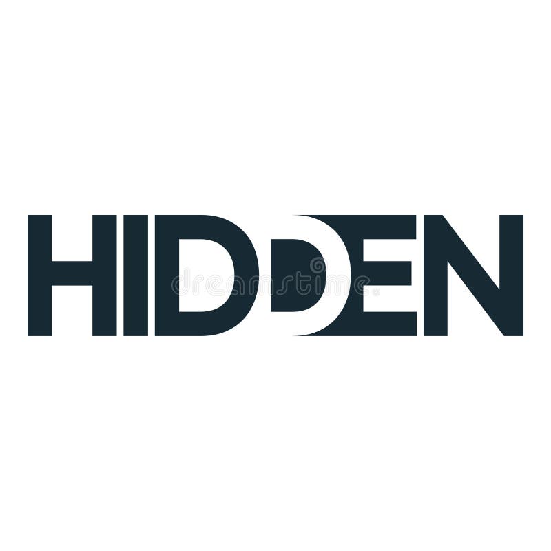 Hidden Text Logo with D Hidden Stock Vector - Illustration of creative ...