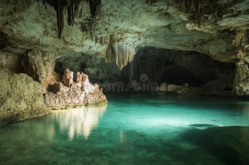 A Hidden Tropical Cave, Where Glowing Crystals Reflect Off the Clear ...
