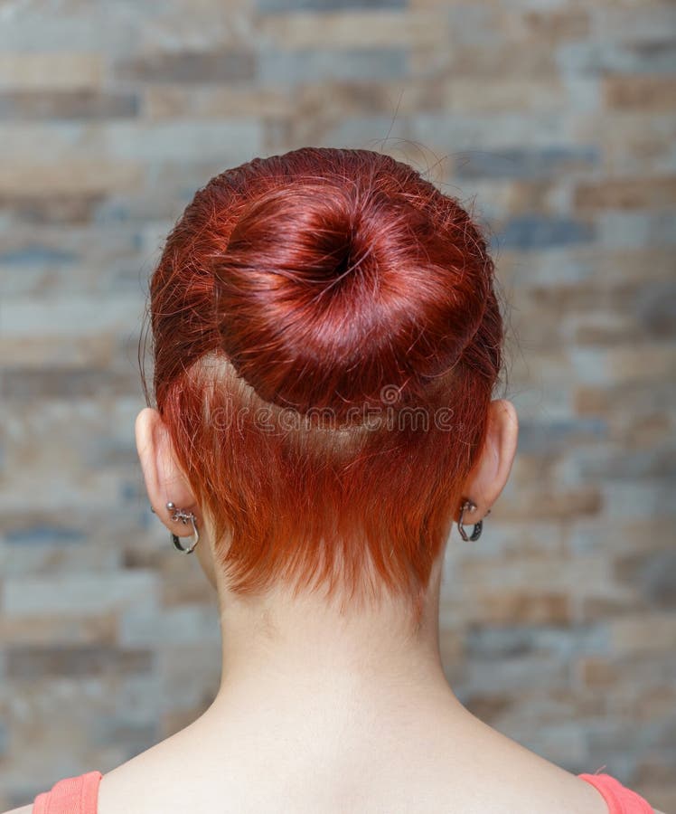 Hidden undercut red hair stock photo. Image of looking - 77610302
