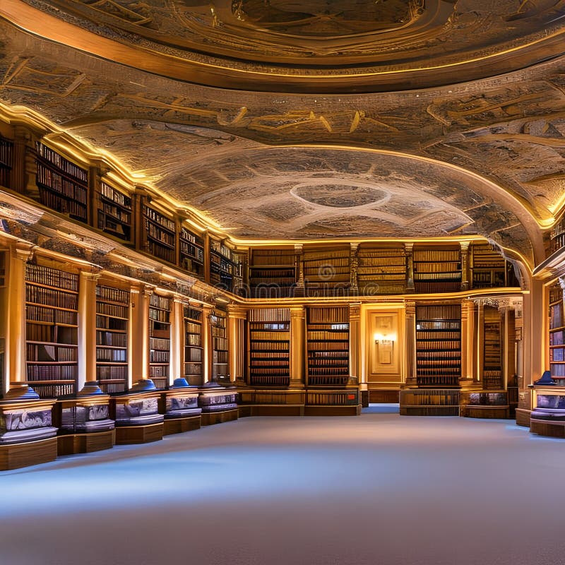 A Hidden Underground Library Illuminated by Softly Glowing Crystals ...