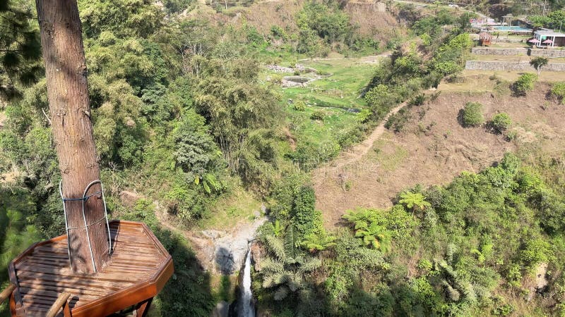 Hidden Waterfall at Bottom of Merapi Volcano Stock Video - Video of ...