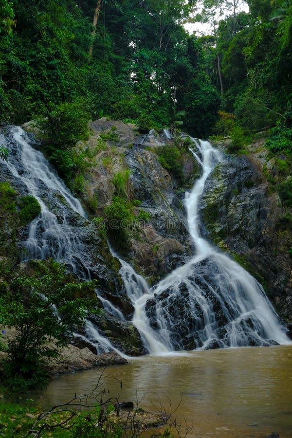 Hidden Waterfall at Lata Meraung, Jerantut, Pahang, Malaysia Stock ...