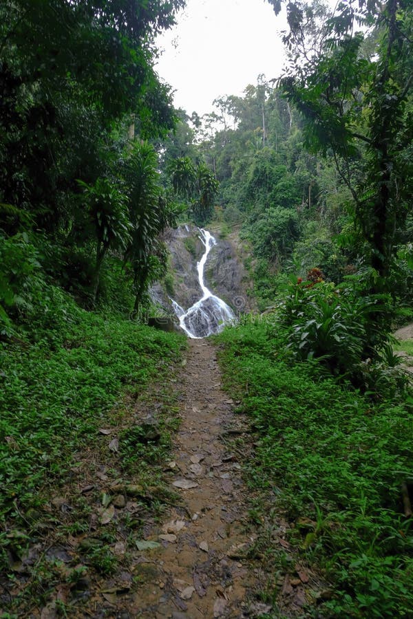 Hidden Waterfall at Lata Meraung, Jerantut, Pahang, Malaysia Stock ...