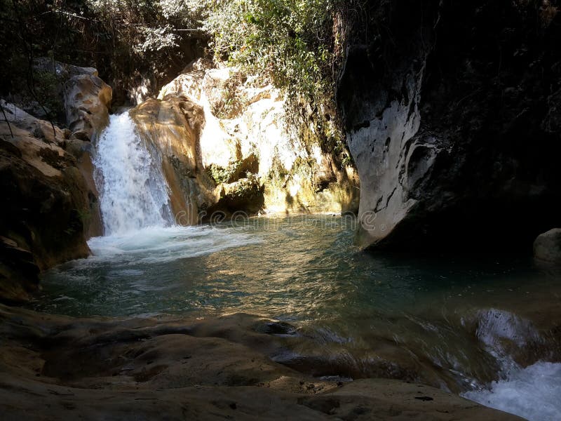 Hidden waterfall stock photo. Image of hidden, paradise - 116589732