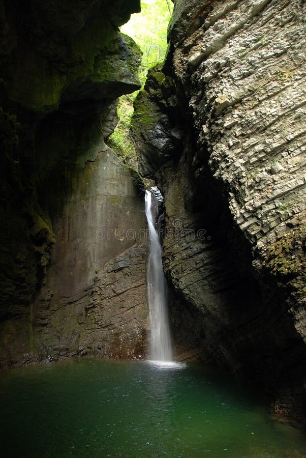 Hidden waterfall stock image. Image of mystical, hidden - 59506263