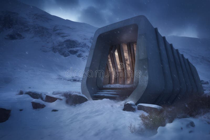 Hidden Winter Old Tunnel. Generate Ai Stock Illustration - Illustration ...