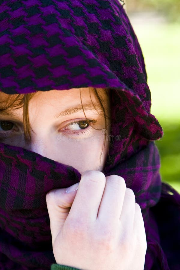 Hidden woman on veil stock photo. Image of dark, hiding - 5136014
