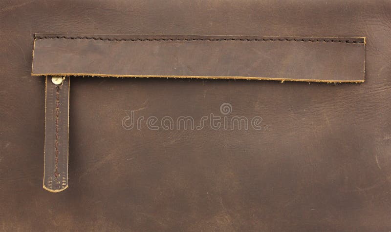 Hidden Zipper Pocket on the Brown Leather Bag Stock Photo - Image of ...