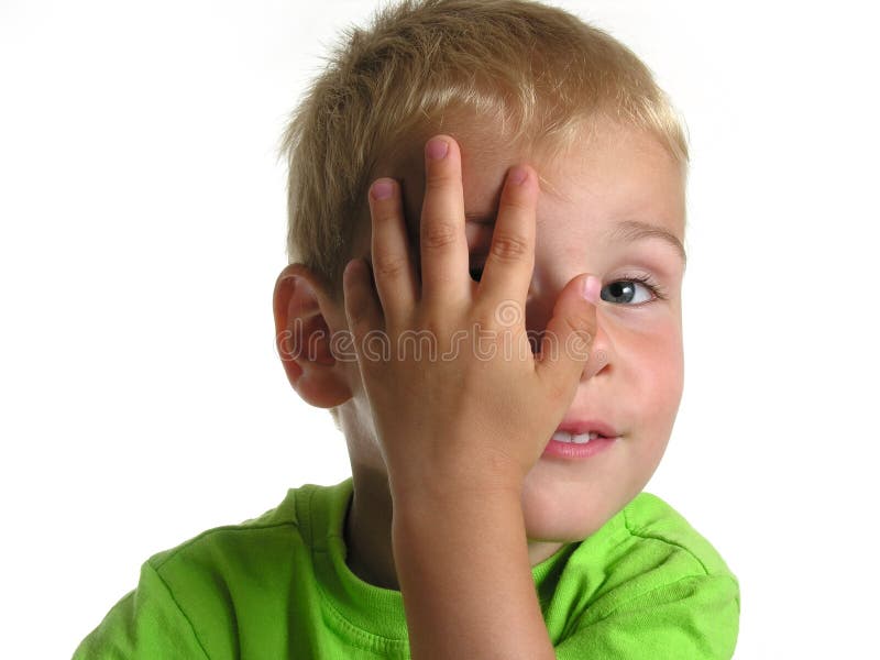 Hide boy stock image. Image of cover, hide, expression - 557035