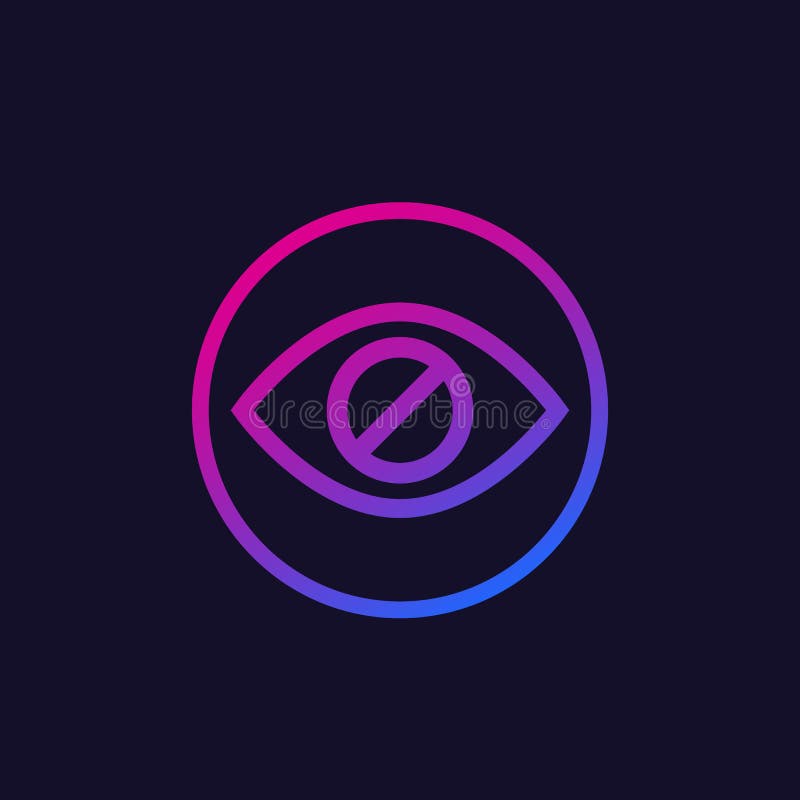 Hide, Hidden Content Vector Icon Stock Illustration - Illustration of ...