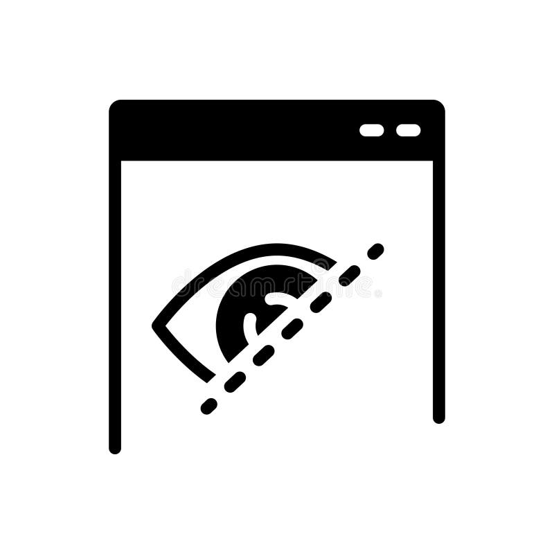 Black Solid Icon for Hide, Conceal and Secrete Stock Vector ...