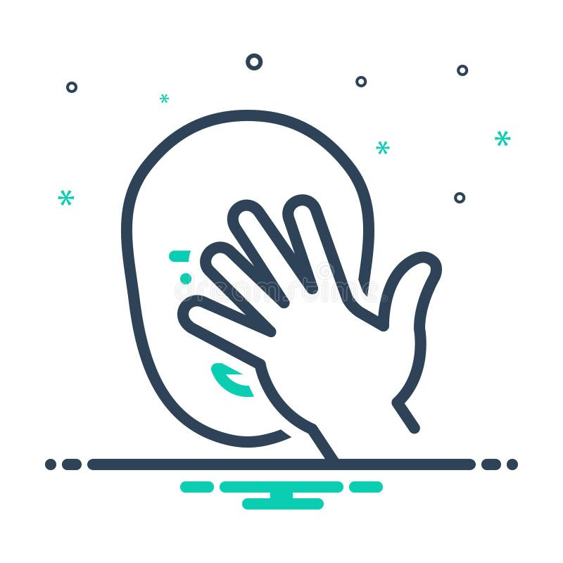 Mix Icon for Hide, Conceal and Face Stock Vector - Illustration of face ...