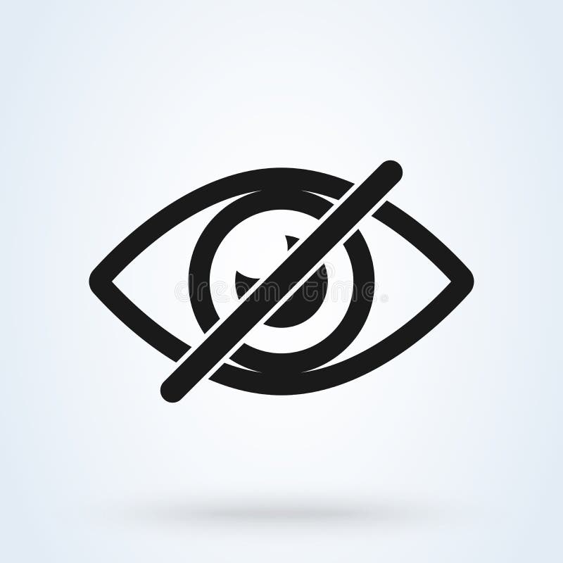 Hide Icon Eye Vector. Hidden Symbol Simple Illustration for Web or ...