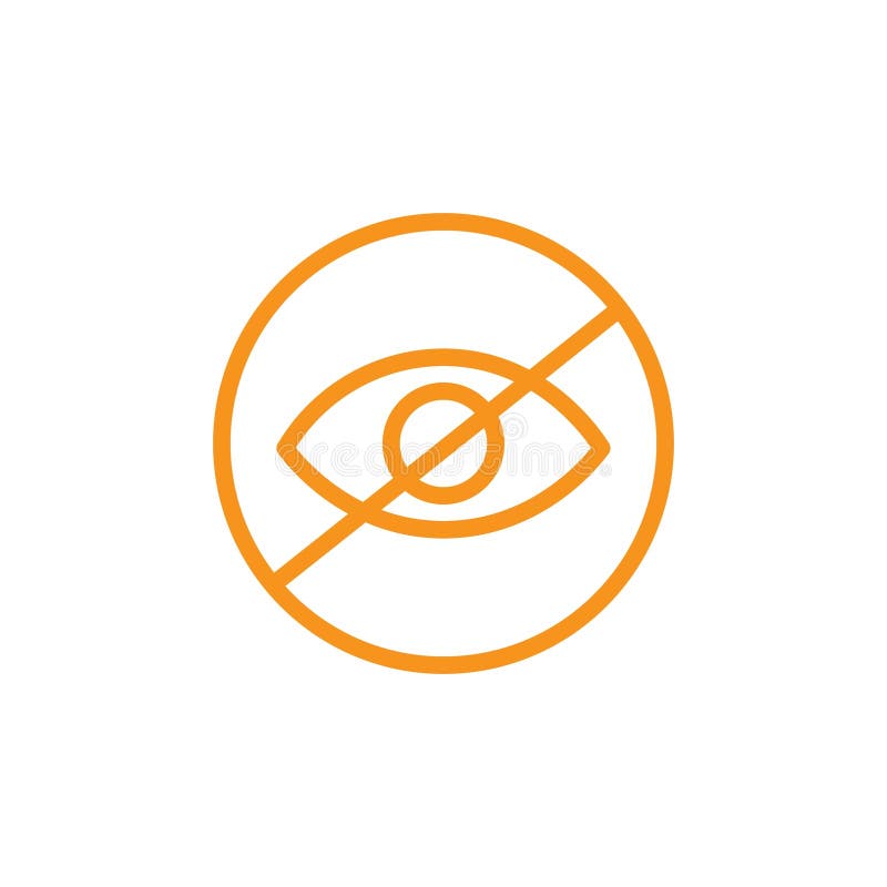 Hide Icon Outline Vector for Web Ui Stock Vector - Illustration of icon ...