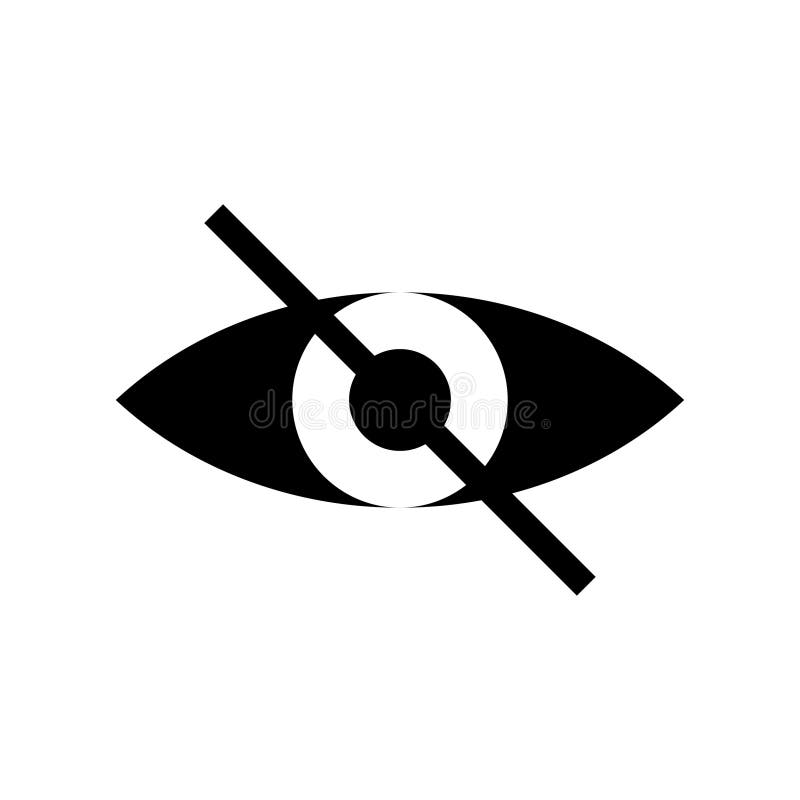 Hide Icon. Hide Passwords Sign. Invisible Icon Stock Illustration ...