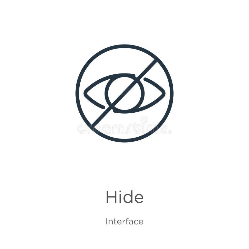 Outline Hide And Seek Vector Icon Isolated Black Simple Line Element Illustration From People 9455
