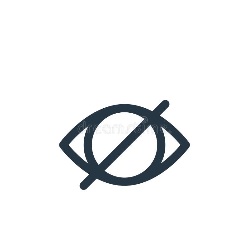 Hide Icon Vector From Basic Ui Concept Thin Line Illustration Of Hide Editable Stroke Hide 0825