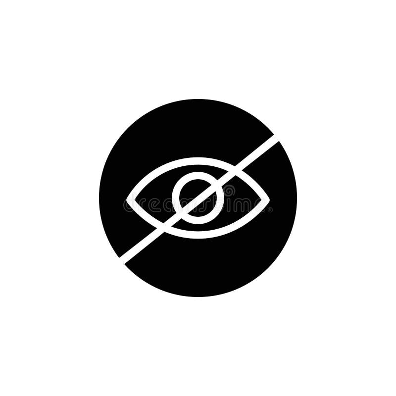 Hide Icon Web Design in Vector Stock Vector - Illustration of white ...