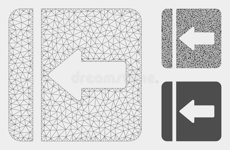 Hide Menu Left Vector Mesh 2D Model and Triangle Mosaic Icon Stock ...