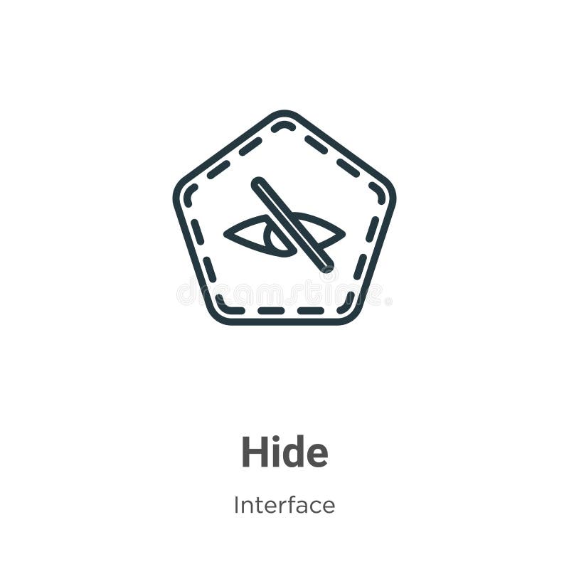 Hide Icon in Filled, Thin Line, Outline and Stroke Style. Vector ...