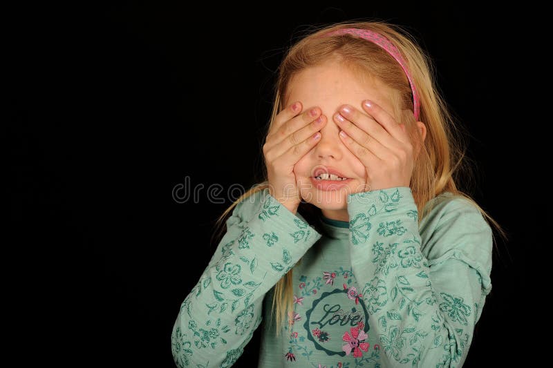 Hide And Seek Girl Stock Image Image Of Blonde Hands 9041217