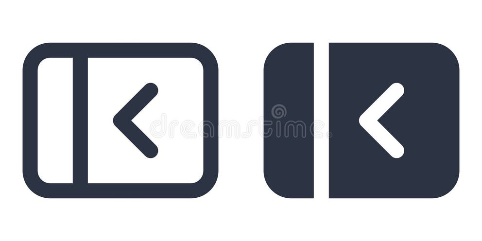 Hide Sidebar, Collapse Sidebar or Toggle Sidebar Simple Icons Set ...