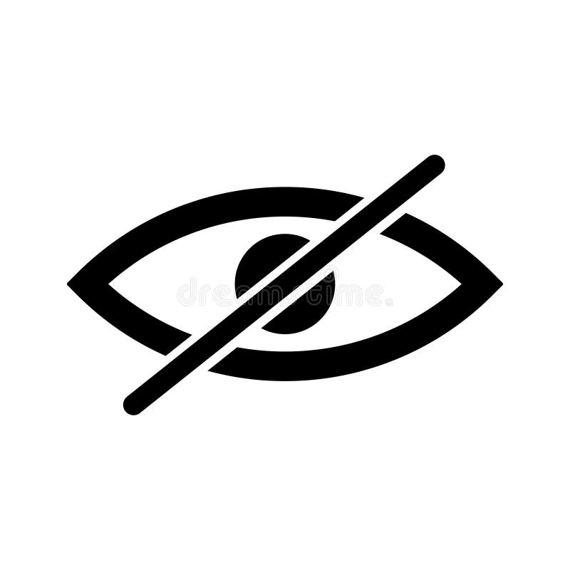 Hide Vector icon eye icon stock vector. Illustration of plate - 198143350