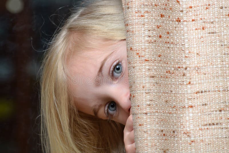 Hiding stock photo. Image of child, fear, silly, little - 18756000