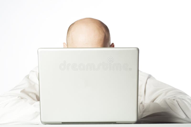 A Person Behind The Computer Stock Image - Image of expertise, monitor ...