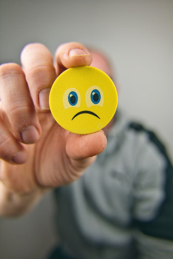 Hiding Behind Yellow Emoji Face Stock Photo - Image of happy, emoticon ...